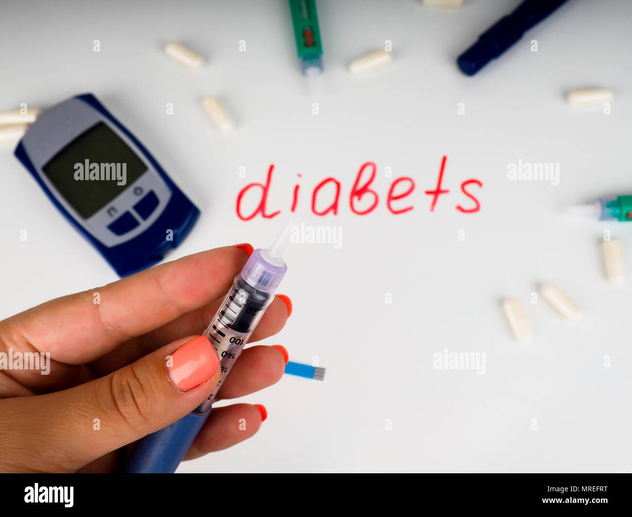 Insulin injection needle or pen for use by diabetics, insulin and ...