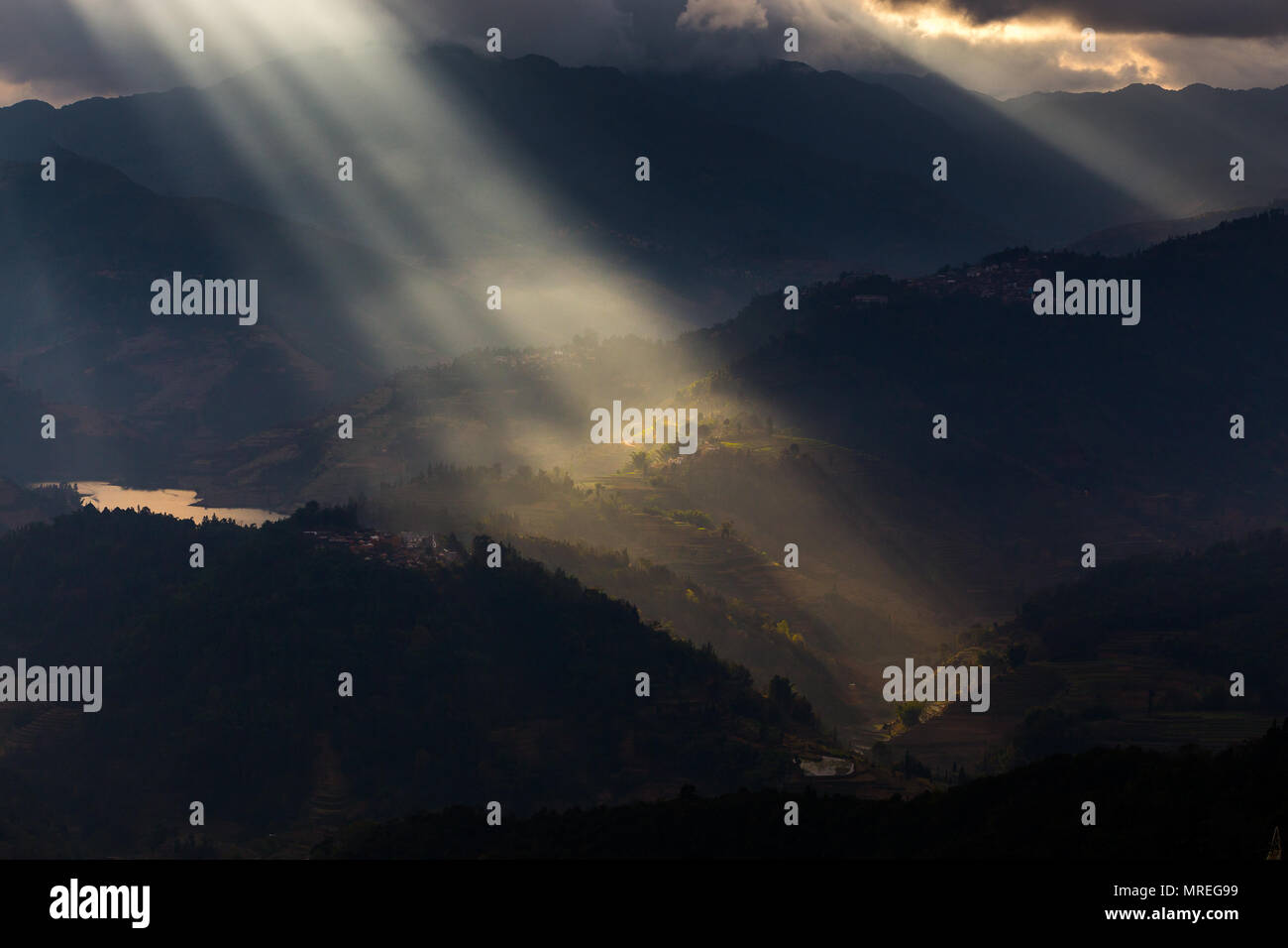discover Hong he china light through Stock Photo - Alamy
