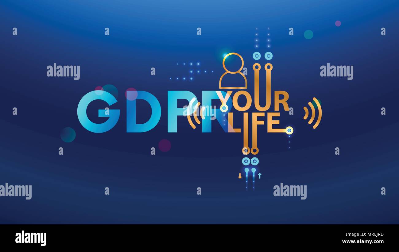 GDPR concept illustration. General Data Protection Regulation ...