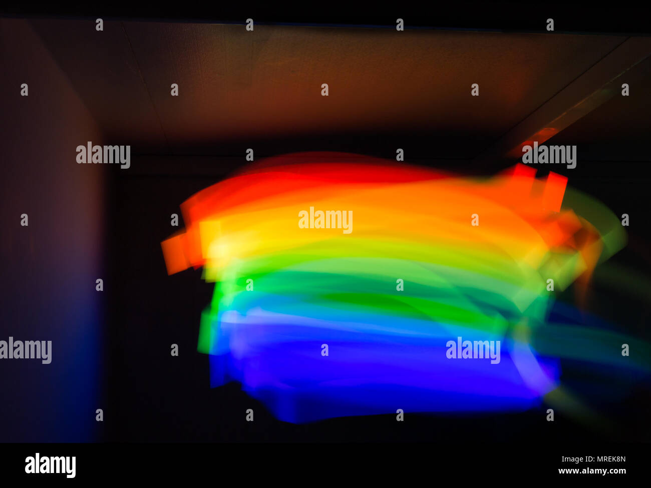 Abstract rainbow form of light in long exposure Stock Photo - Alamy