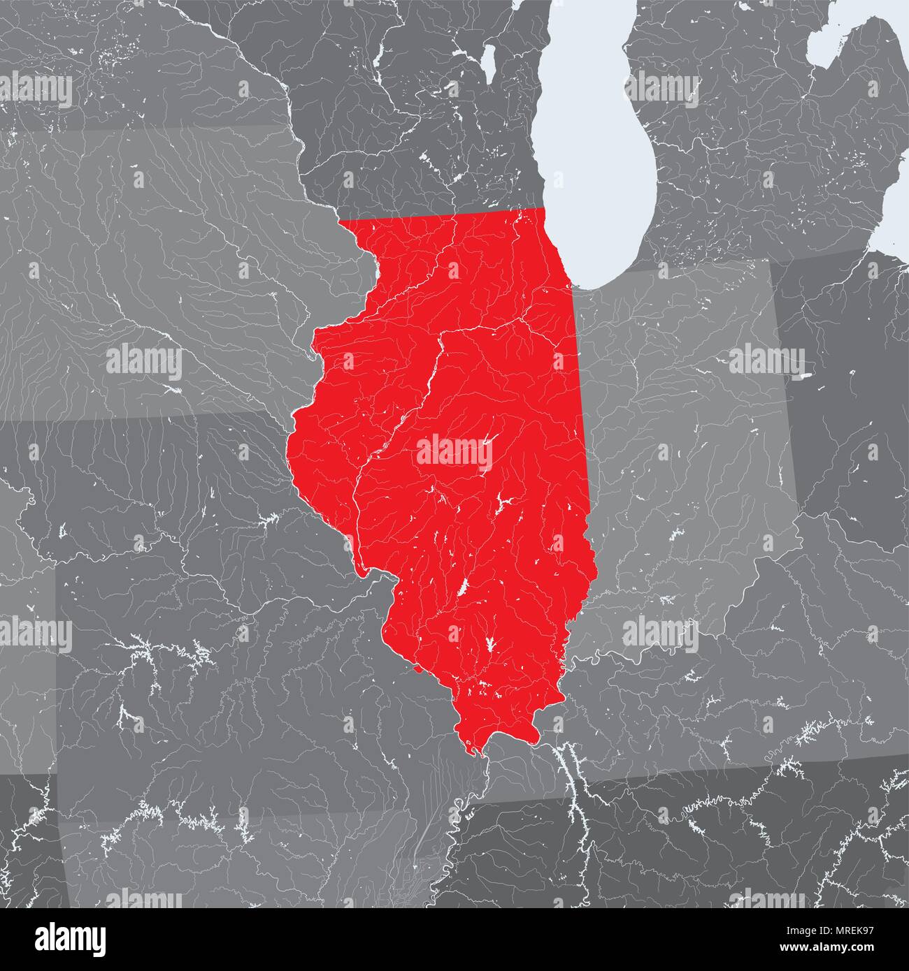 Physical map of mississippi Stock Vector Images - Alamy