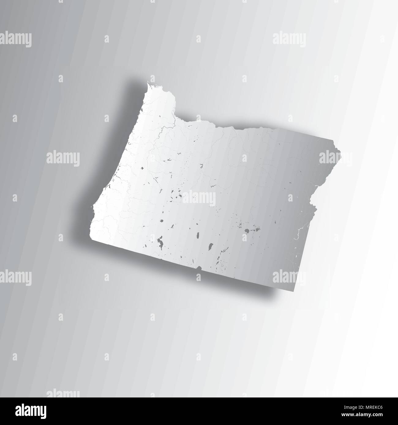 Physical map of oregon hi-res stock photography and images - Alamy