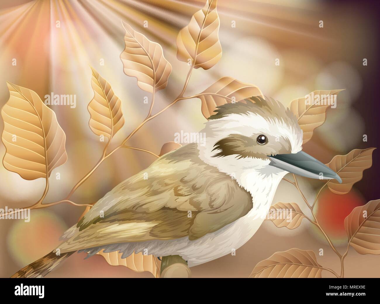 A Small Bird in Nature illustration Stock Vector Image & Art - Alamy