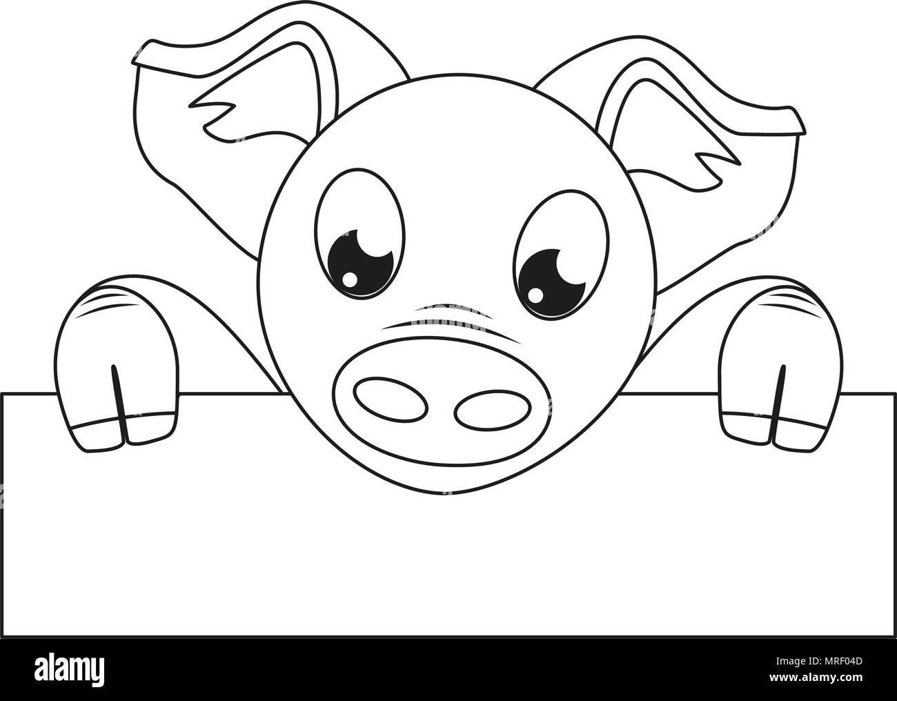 Pig horizontal Stock Vector Images - Alamy