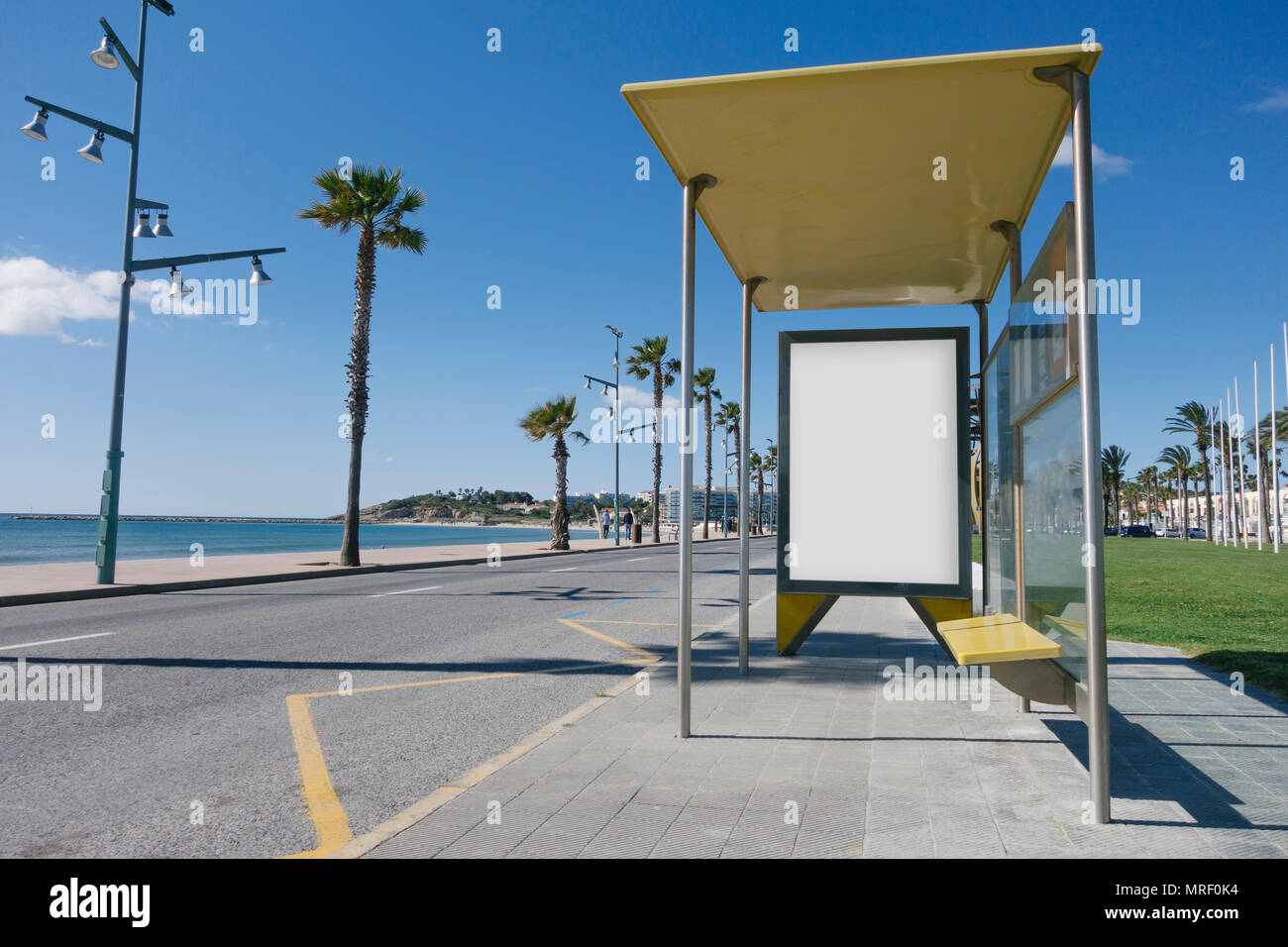 Bus stop poster sea hi-res stock photography and images - Alamy