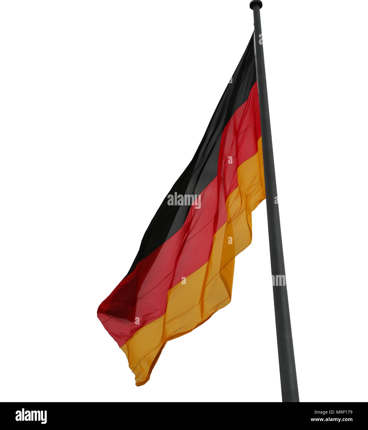 Large German flag on a white background Stock Photo - Alamy