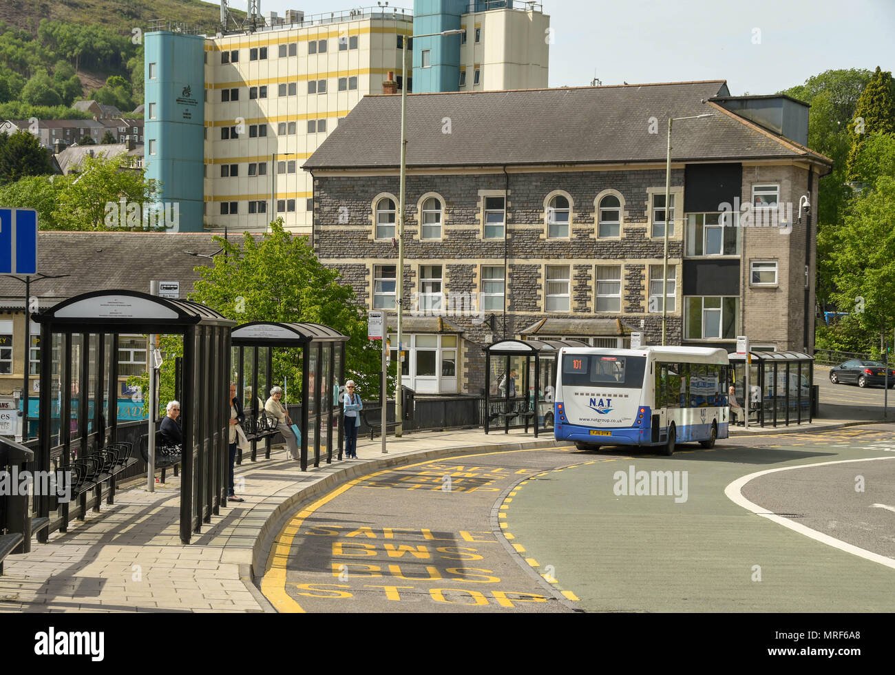 Road markings at bus stop hi-res stock photography and images - Alamy
