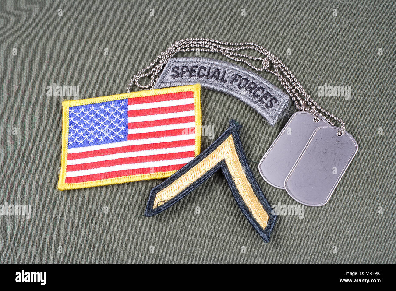 KIEV, UKRAINE - August 21, 2015. US ARMY Private rank patch, special ...