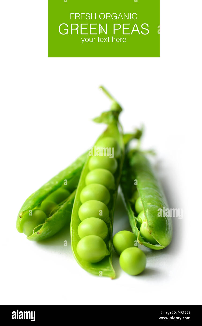 Fresh raw organic green peas close up photograph Stock Photo - Alamy