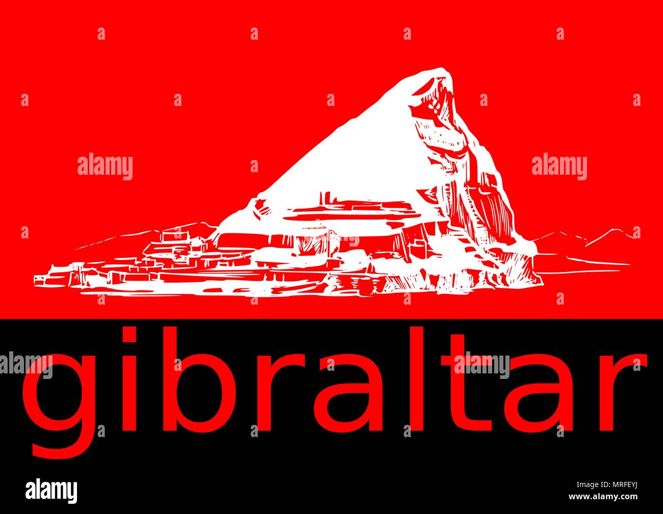 Aerial view gibraltar Stock Vector Images - Alamy