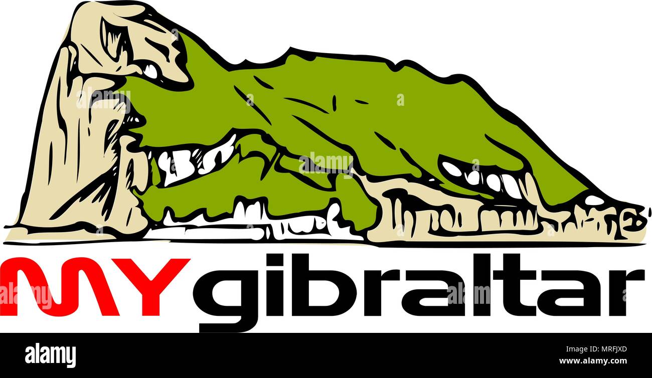 Gibraltar rock Stock Vector Images - Alamy