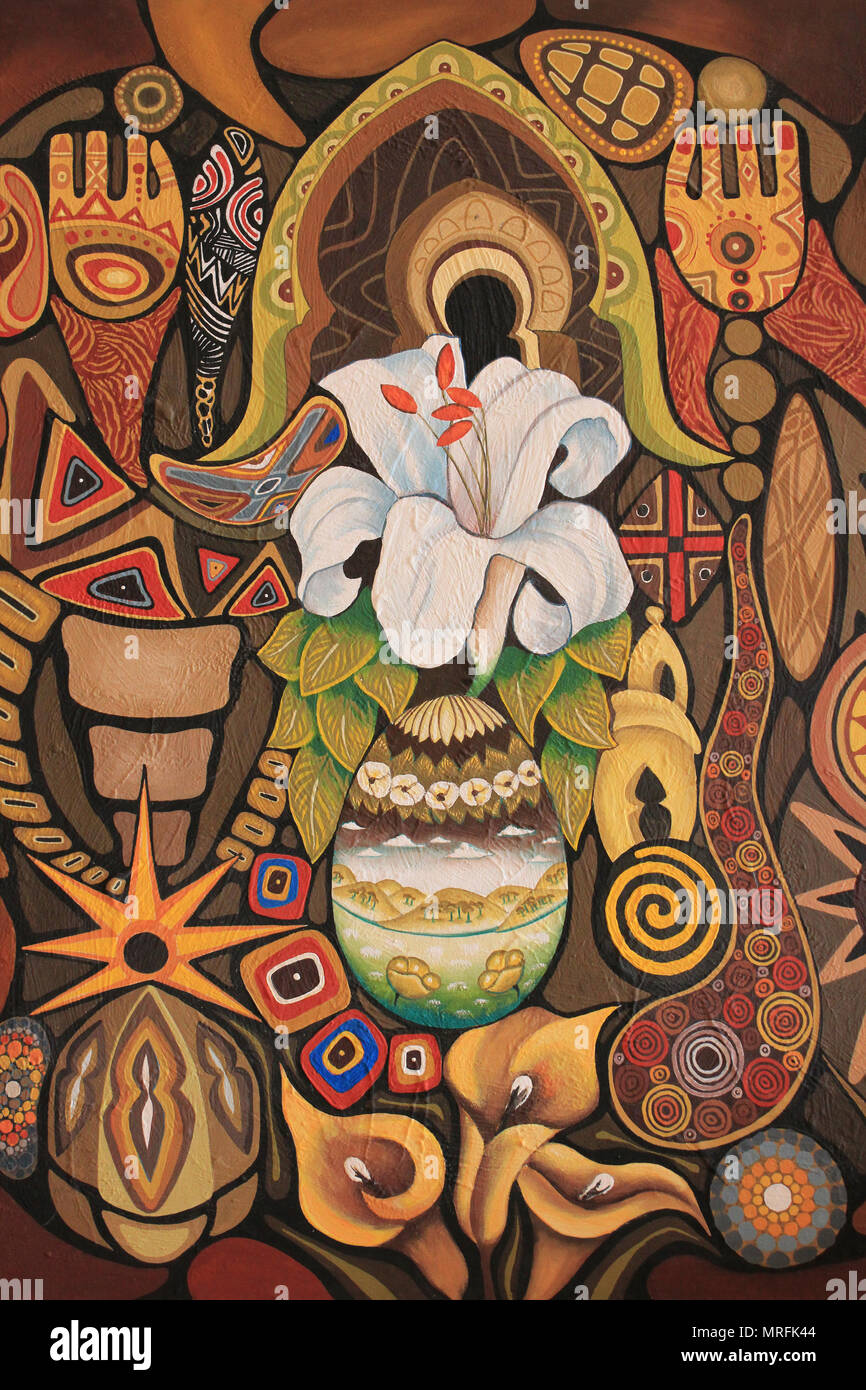 Colourful Style Of Abstract Painting Popular By Essaouira Artists ...