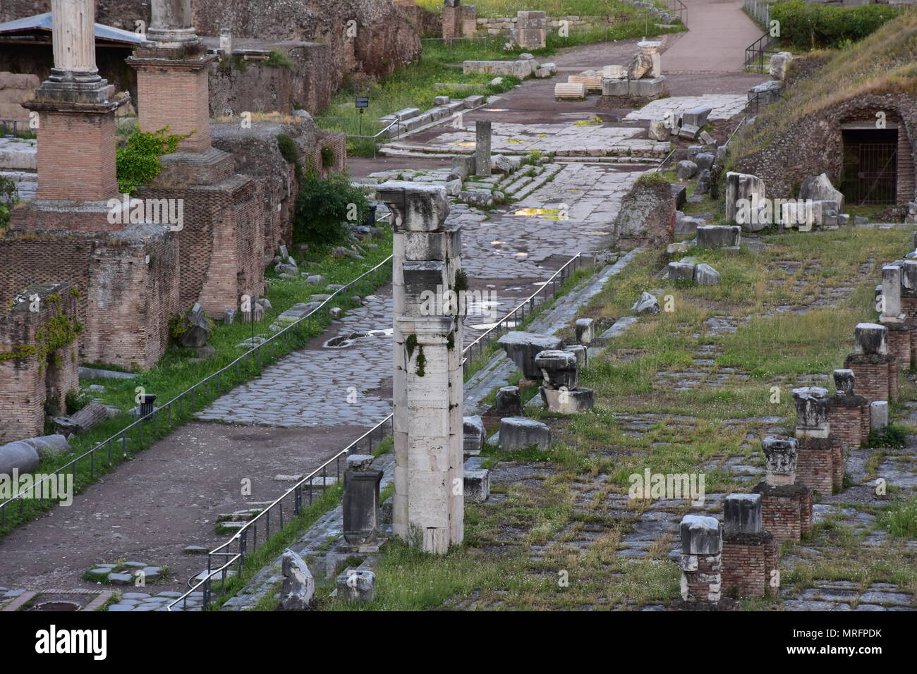 Rome. Panorama of the remains of the Forum of Caesar from the ...