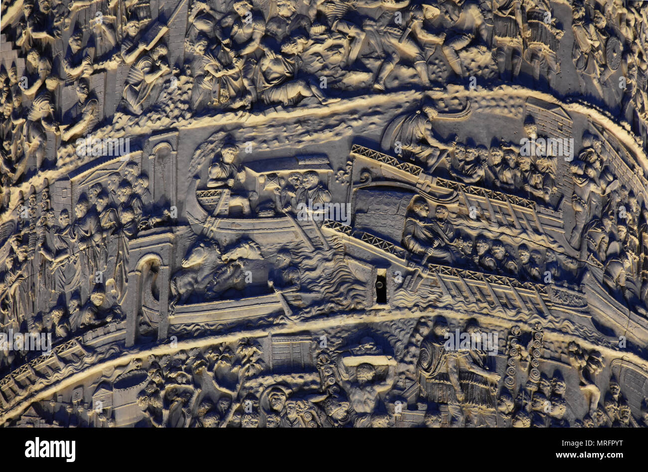 Rome, Trajan's column. Panorama and details Stock Photo - Alamy