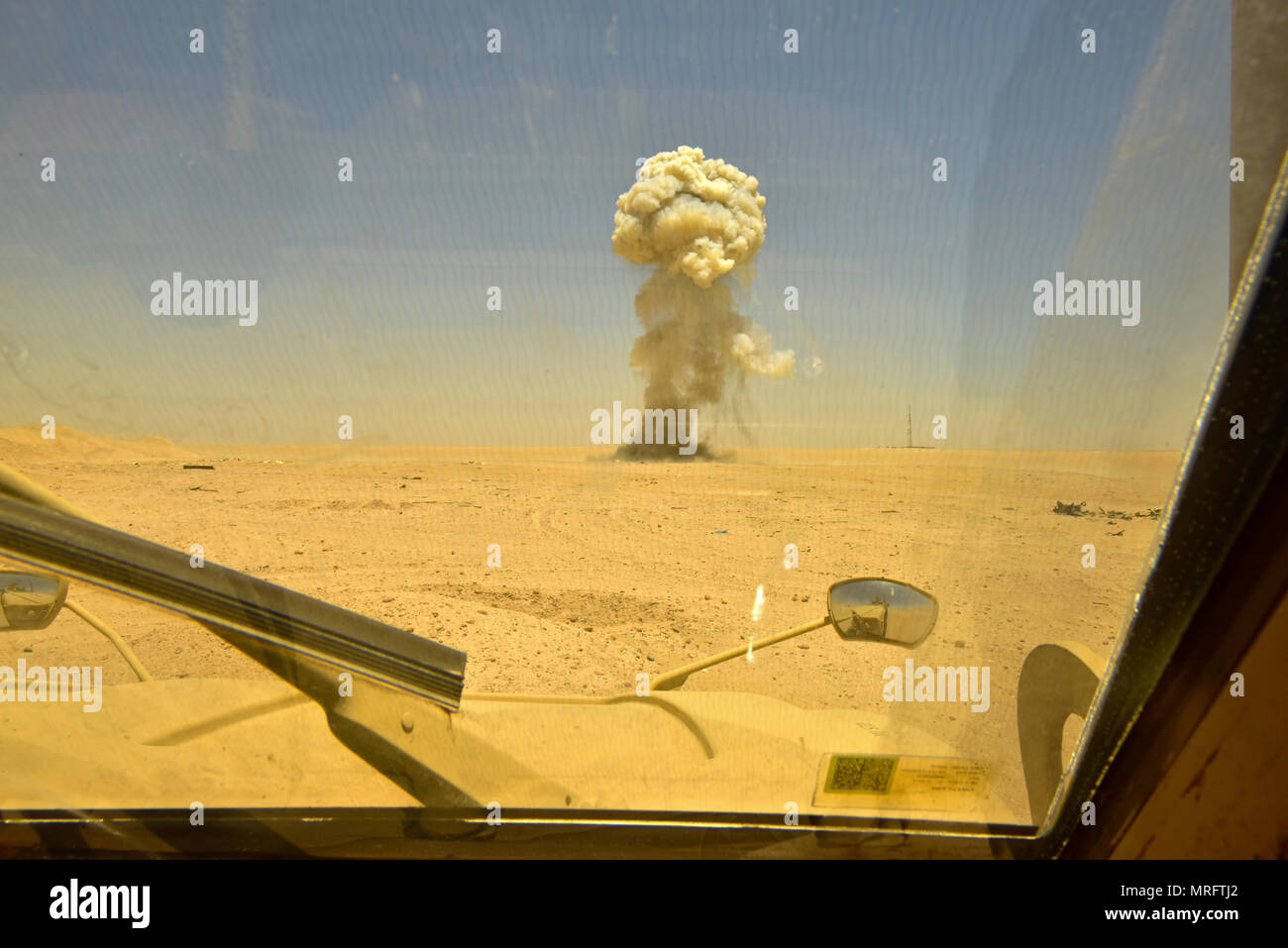 A controlled detonation blasts during a disposal operation in Southwest ...