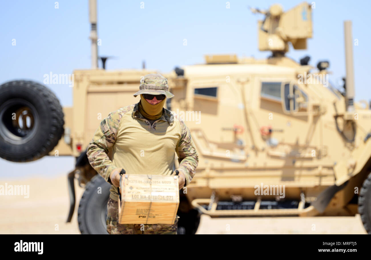 U.S. Air Force explosive ordnance disposal technicians assigned to the ...