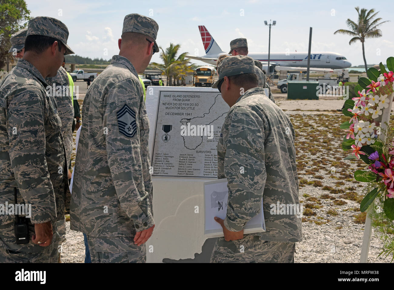 WAKE ISLAND ATOLL – Col. Frank Flores (right), Pacific Air Forces ...