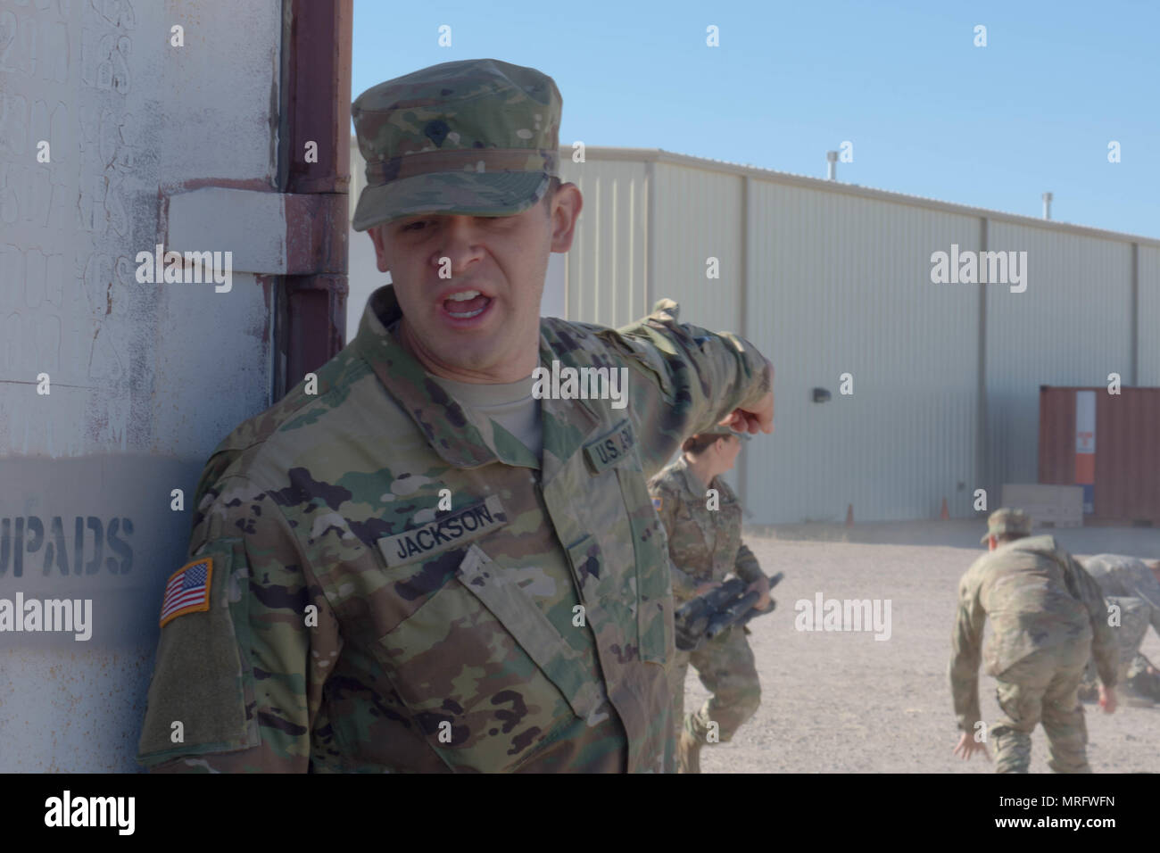Spc. Russell Jackson, a combat medic with the 96th Sustainment Brigade ...