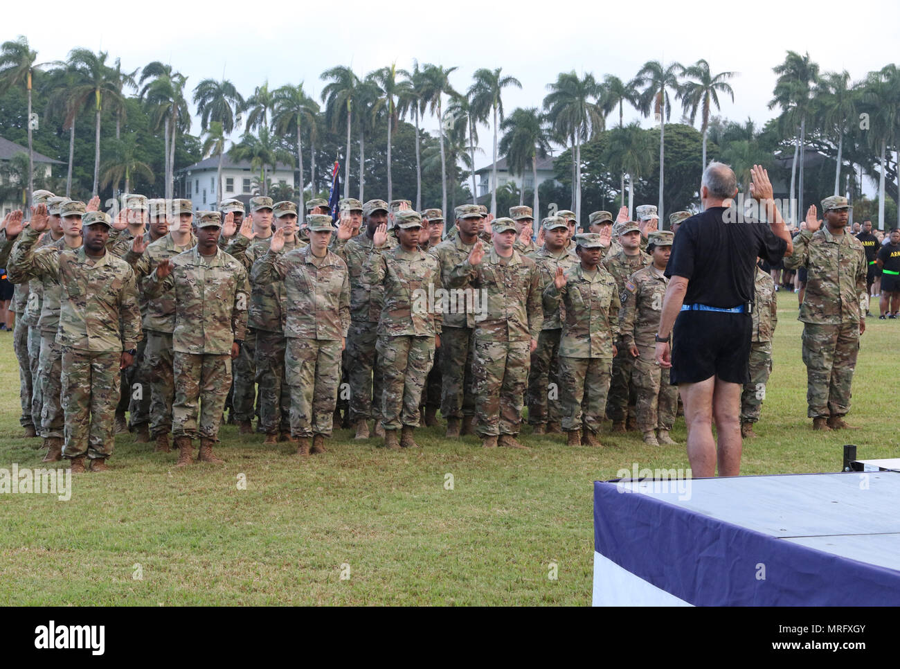 U.S. Army Pacific held a reenlistment ceremony, prior to a Family ...