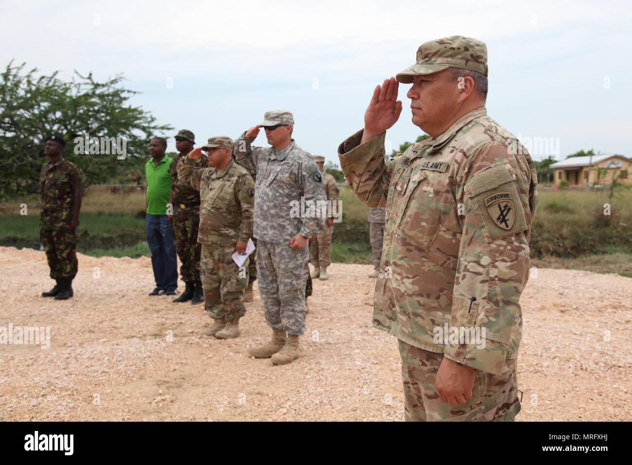 U.S. Soldiers and Belize Defence Force Soldiers with Beyond the Horizon ...