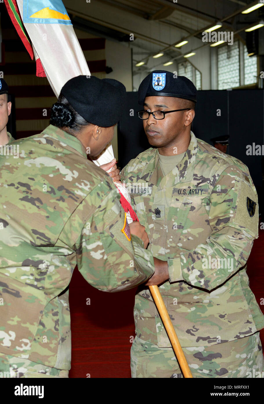 Command Sgt. Maj. Anthony F. Williams, outgoing 21st Special Troops ...