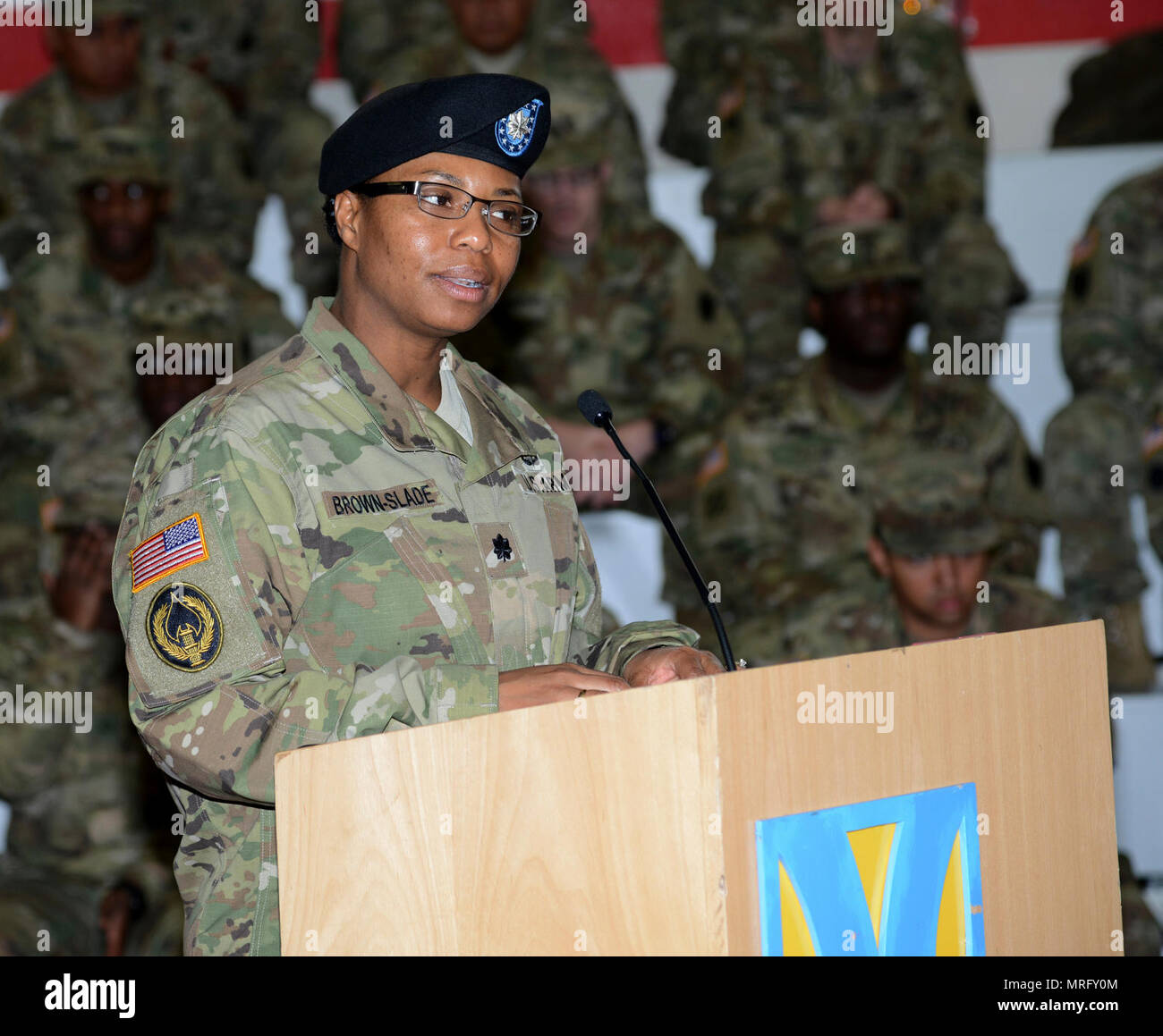 Lt. Col. Caprissa S. Brown-Slade, outgoing Commander 21st Special ...