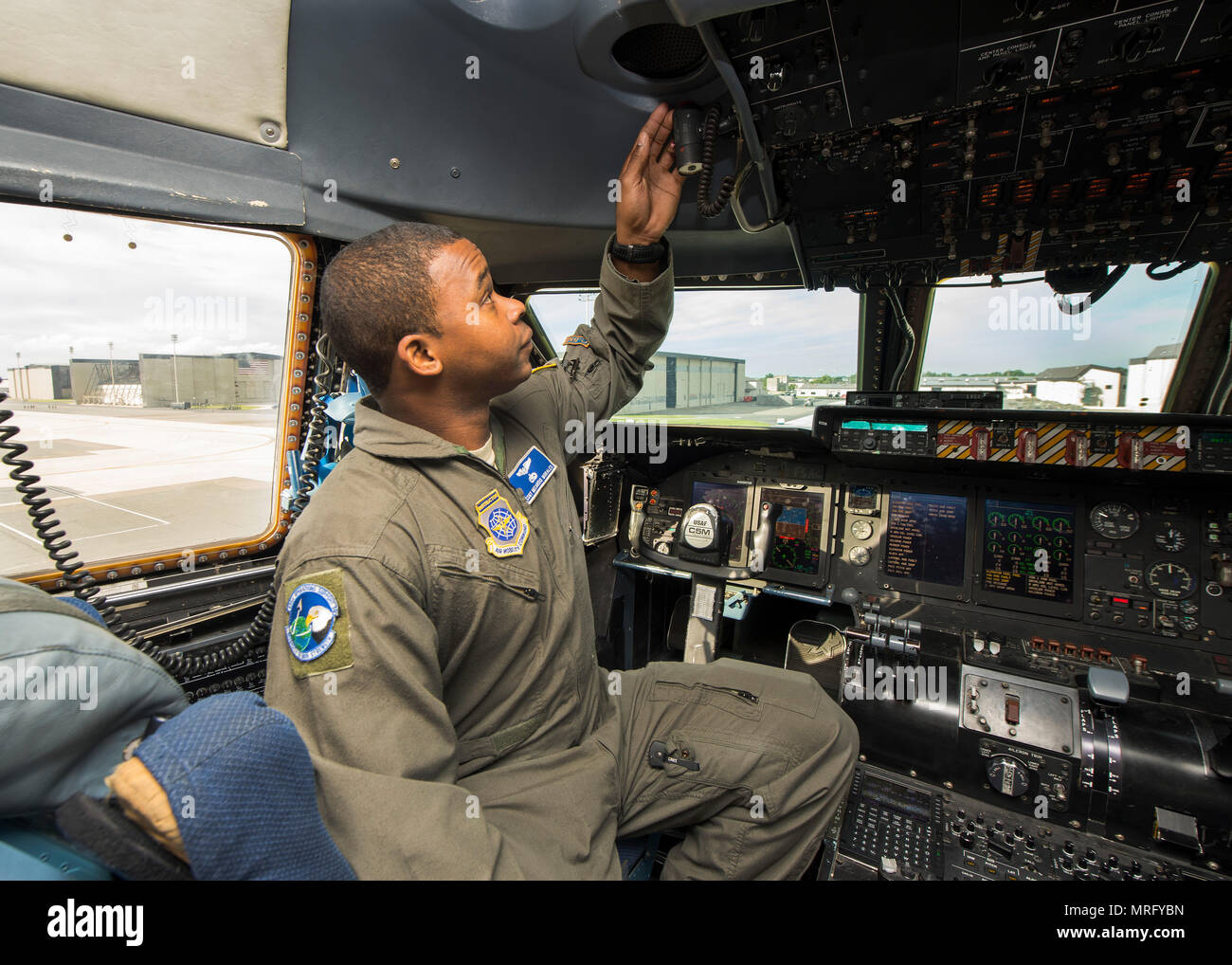 Staff. Sgt. Meco Morales, C-5M Formal Training Unit flight engineer ...