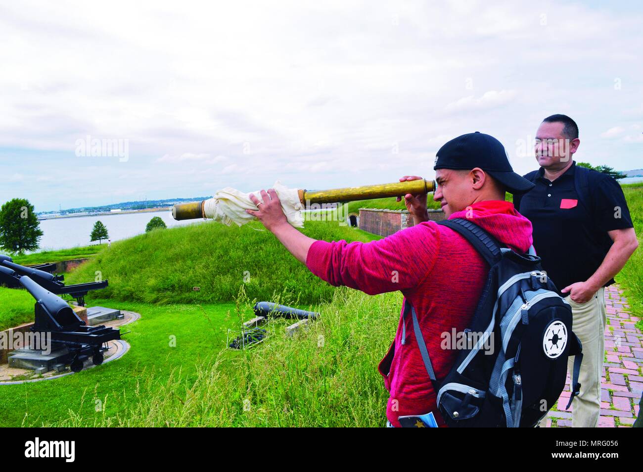 Sgt. Daniel Zavaleta peers out onto the water where Francis Scott Key ...