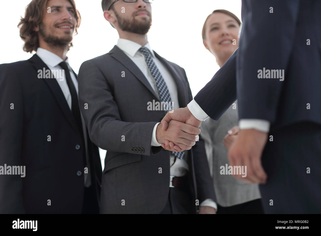 business leader shaking hands with the investor Stock Photo - Alamy