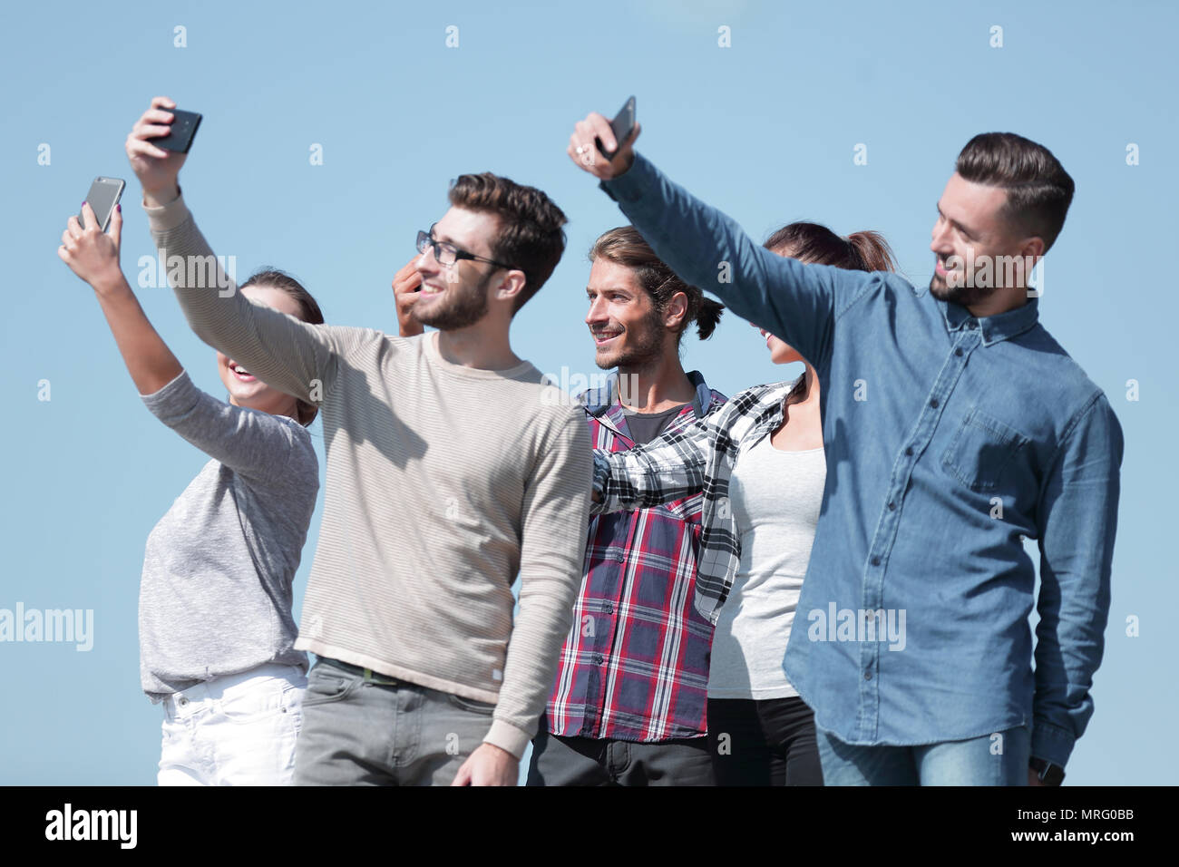 closeup.good friends doing a selfie Stock Photo - Alamy