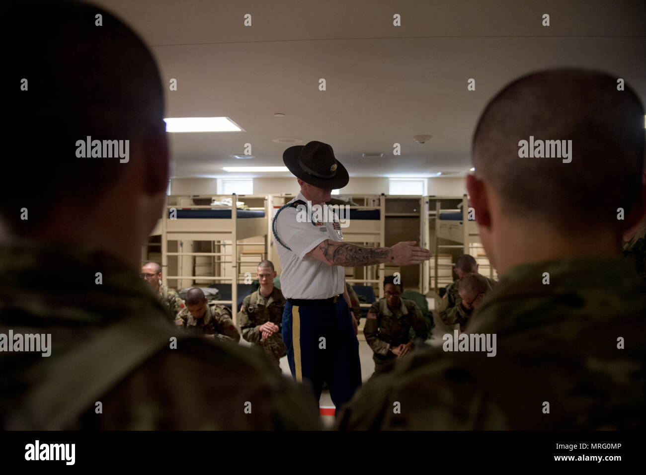 U.S. Army Drill Sergeant Staff Sgt. Nearhoof assigned to Foxtrot 1st ...