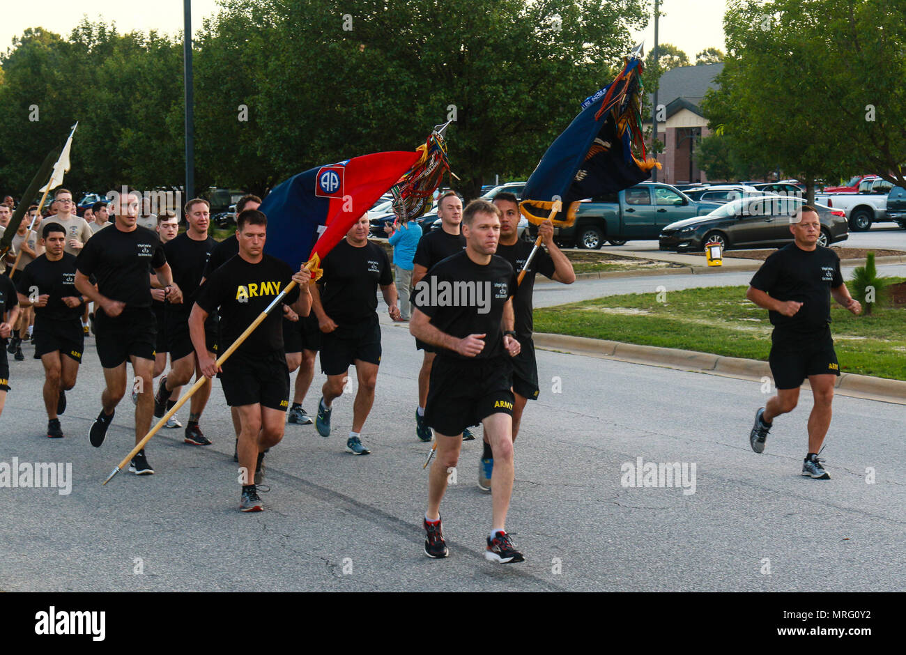 1st Brigade Combat Team, 82nd Airborne Division conducts a farewell run ...