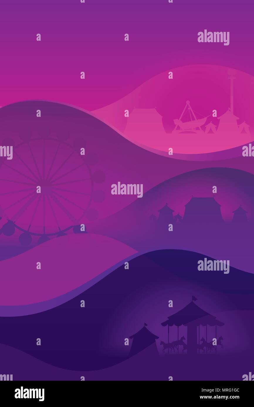 Attractions ferris wheel amusement park Stock Vector Images - Alamy