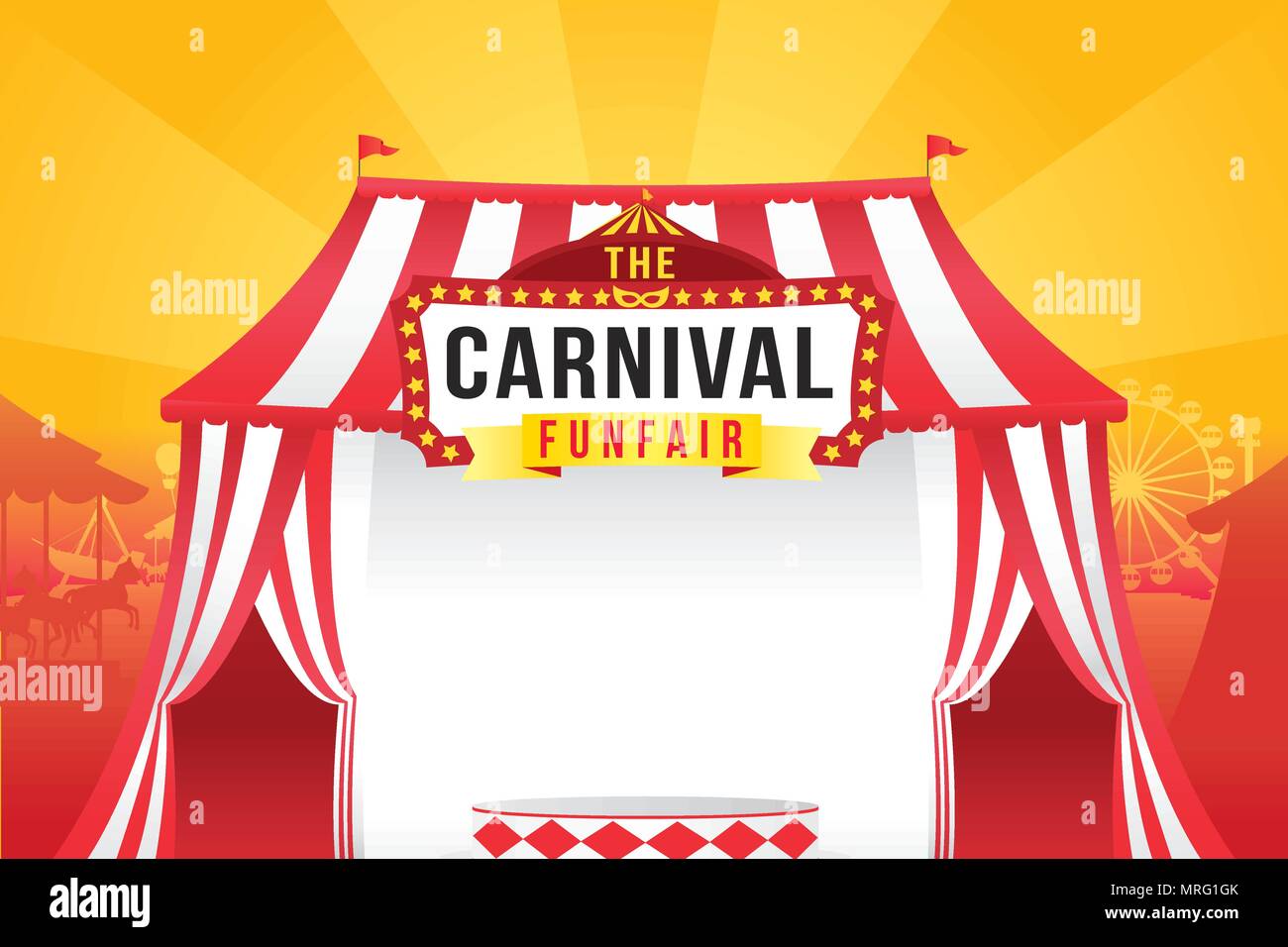 Vector illustration of the carnival funfair design Stock Vector Image ...