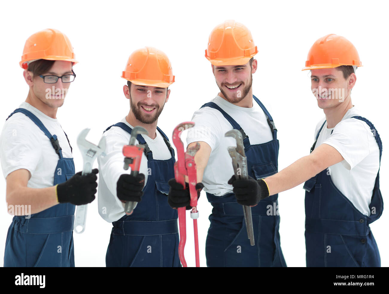 Team of plumbers hi-res stock photography and images - Alamy
