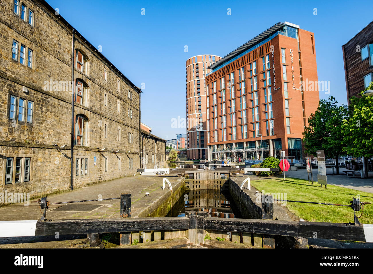 The Leeds Liverpool Canal at Granary Wharf, Leeds, West Yorkshire, UK ...