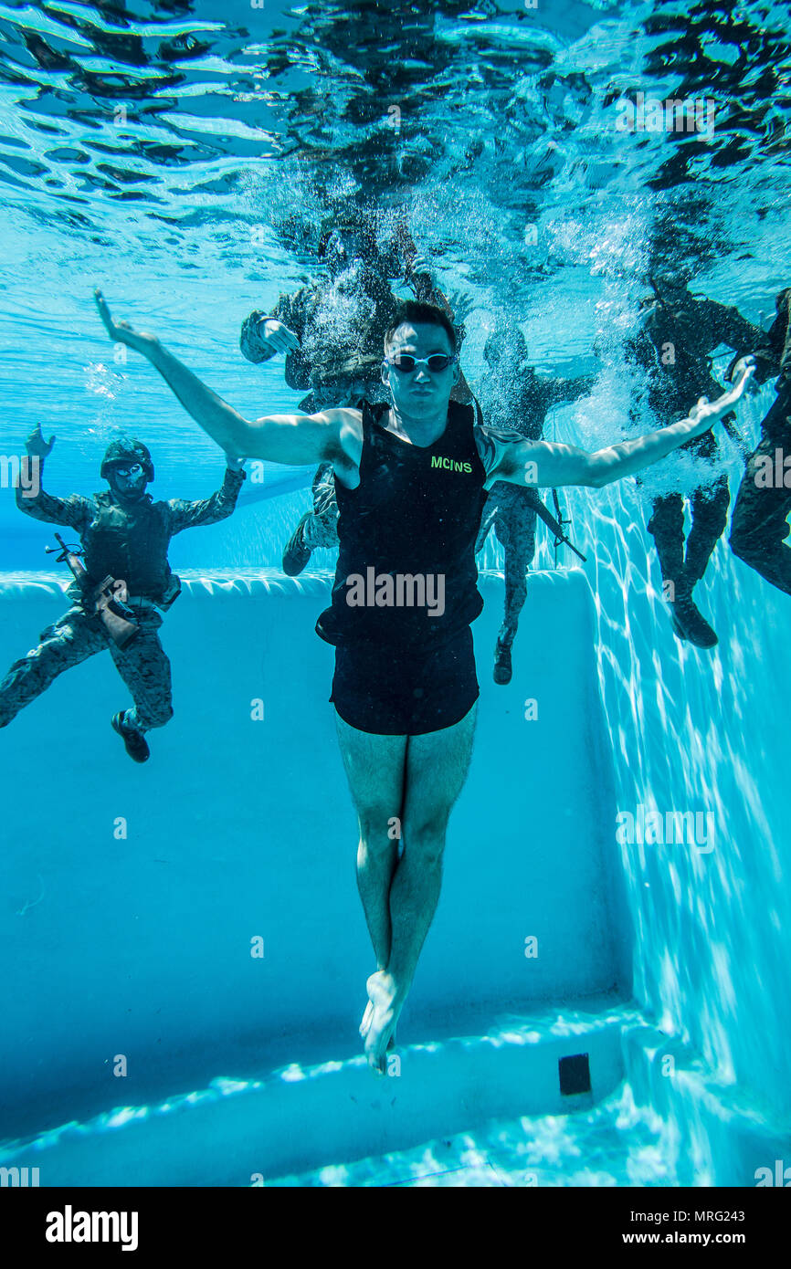 U.S. Marine Cpl. Daniel Ramech, a Marine Corps Instructor of Water ...