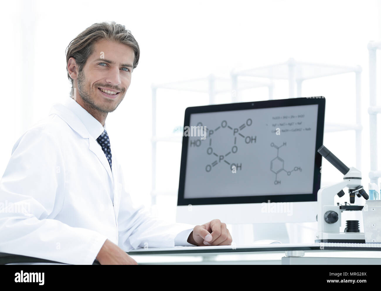 Handsome scientist looking camera hi-res stock photography and images ...