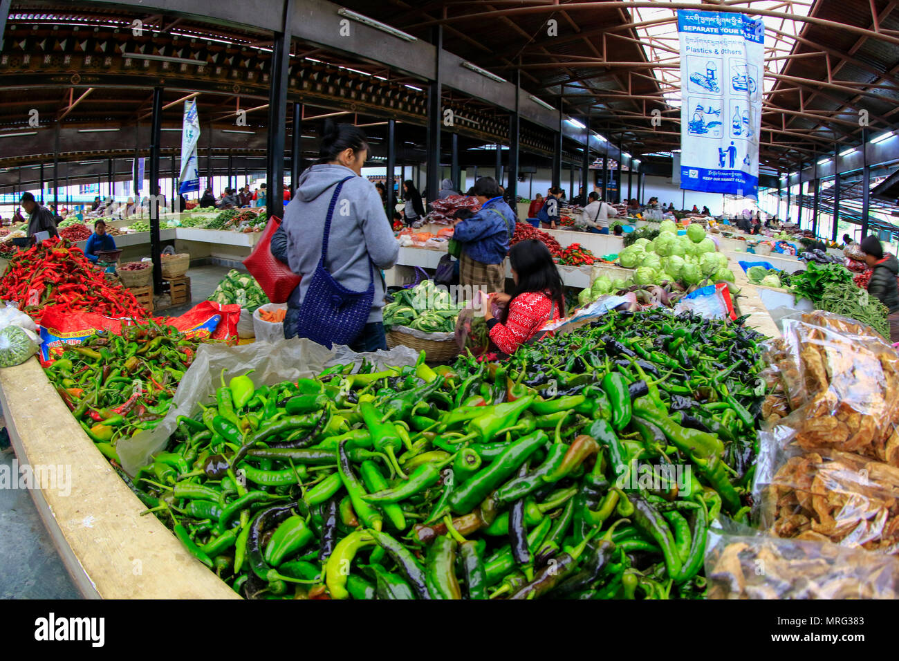 The Weekend Market in Thimphu, Bhutan Stock Photo - Alamy
