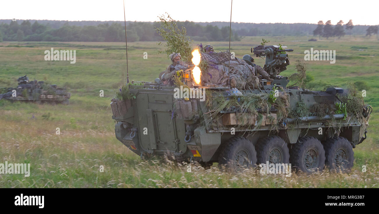 U.S. Stryker troops return fire then repositioned north to prepare for ...