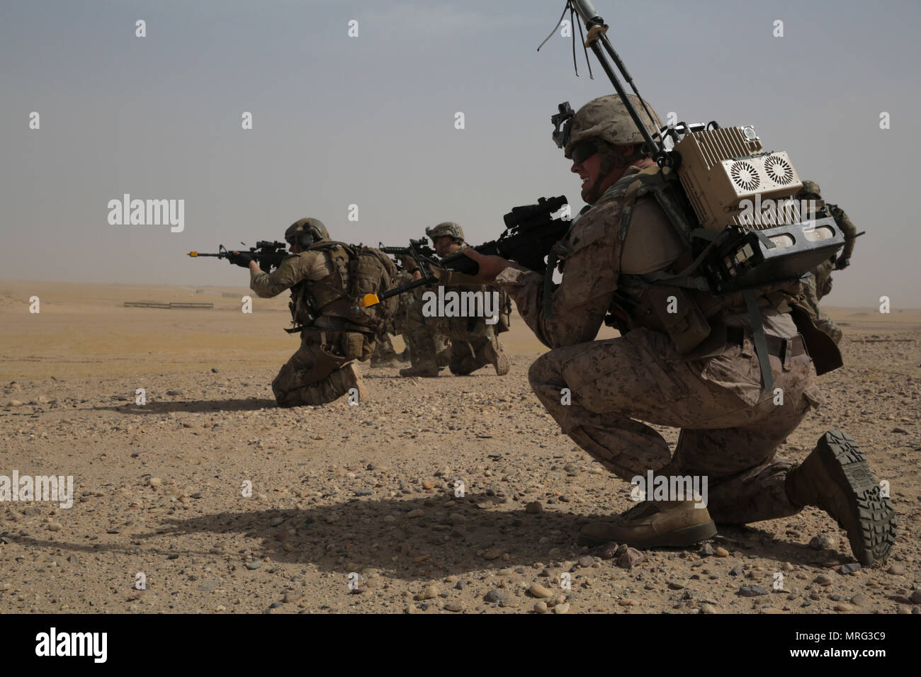 Explosive ordnance disposal technicians with Special Purpose Marine Air ...