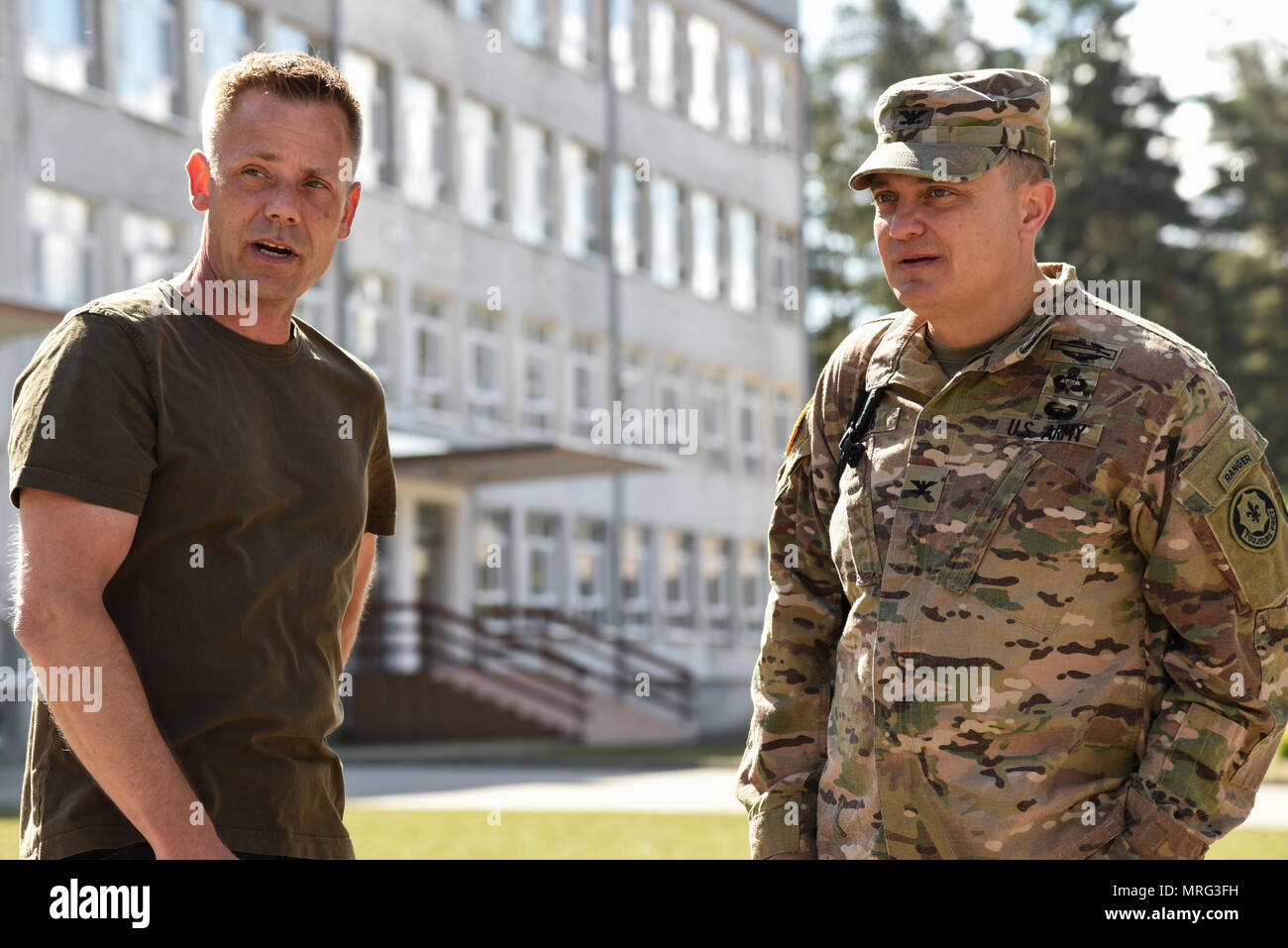 David Orr, left, a member of Training Support Team Orzysz working with ...