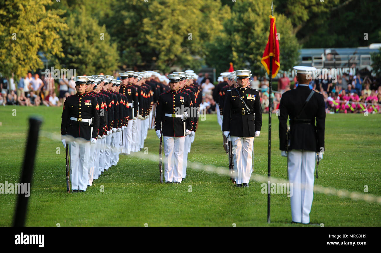 Marching Companies with Marine Barracks Washington D.C. assume the ...