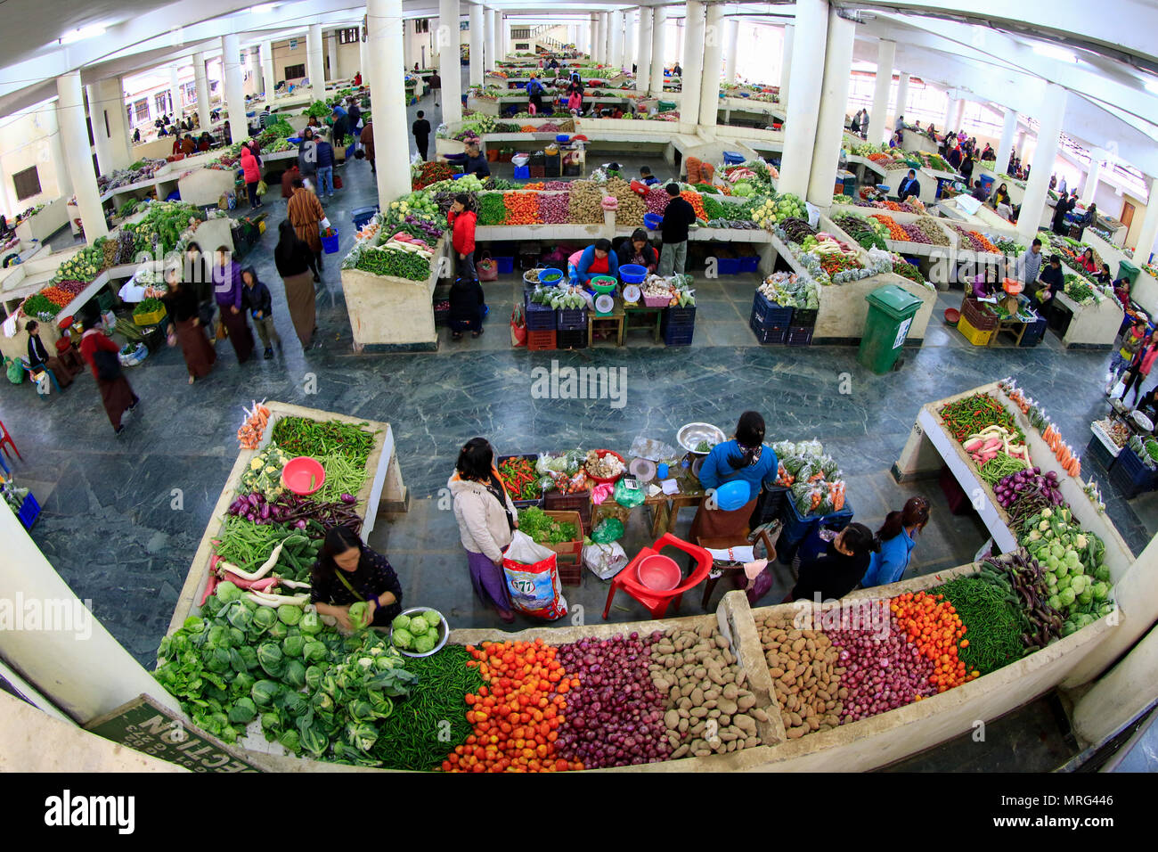 The Weekend Market in Thimphu, Bhutan Stock Photo - Alamy