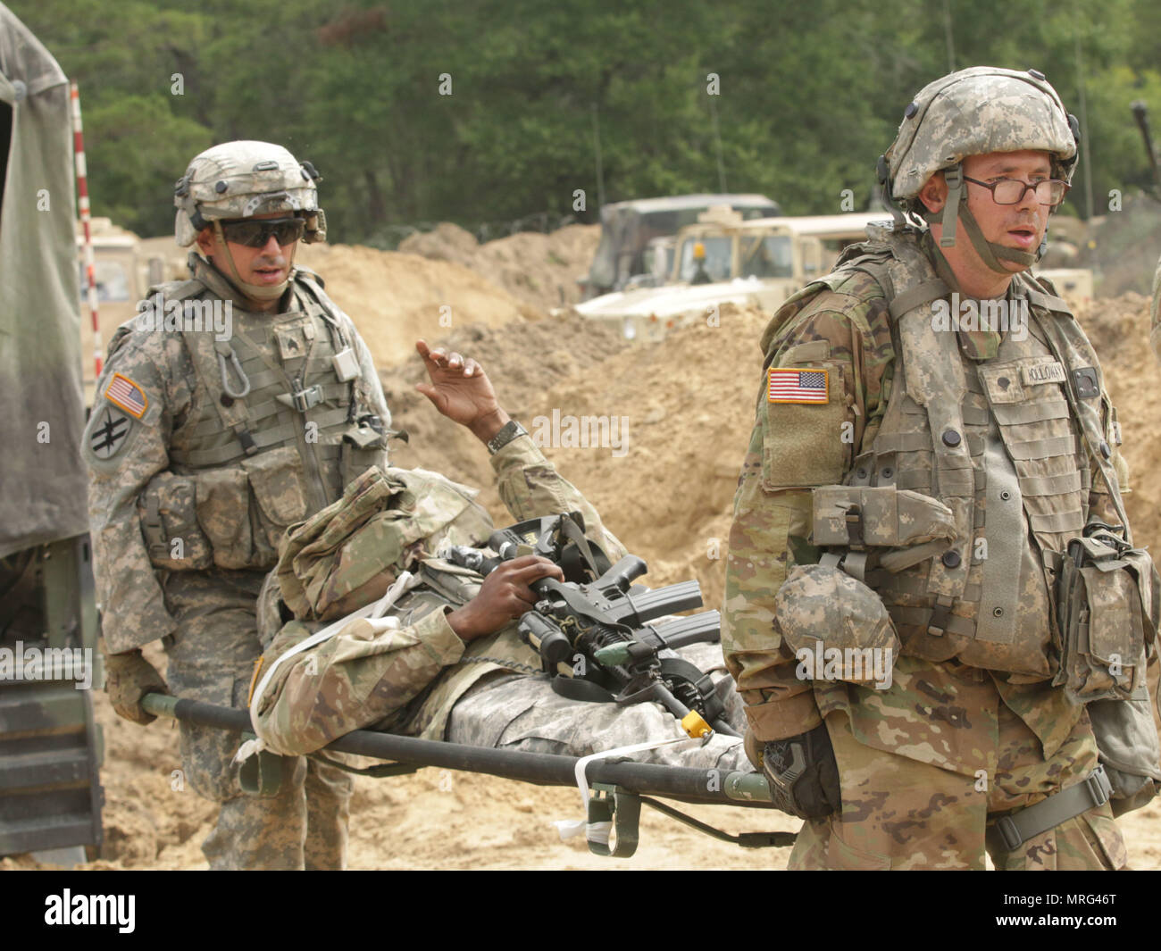 Sgt. Randall K. Ivey (left), and Spc. David R. Holloway, infantrymen ...