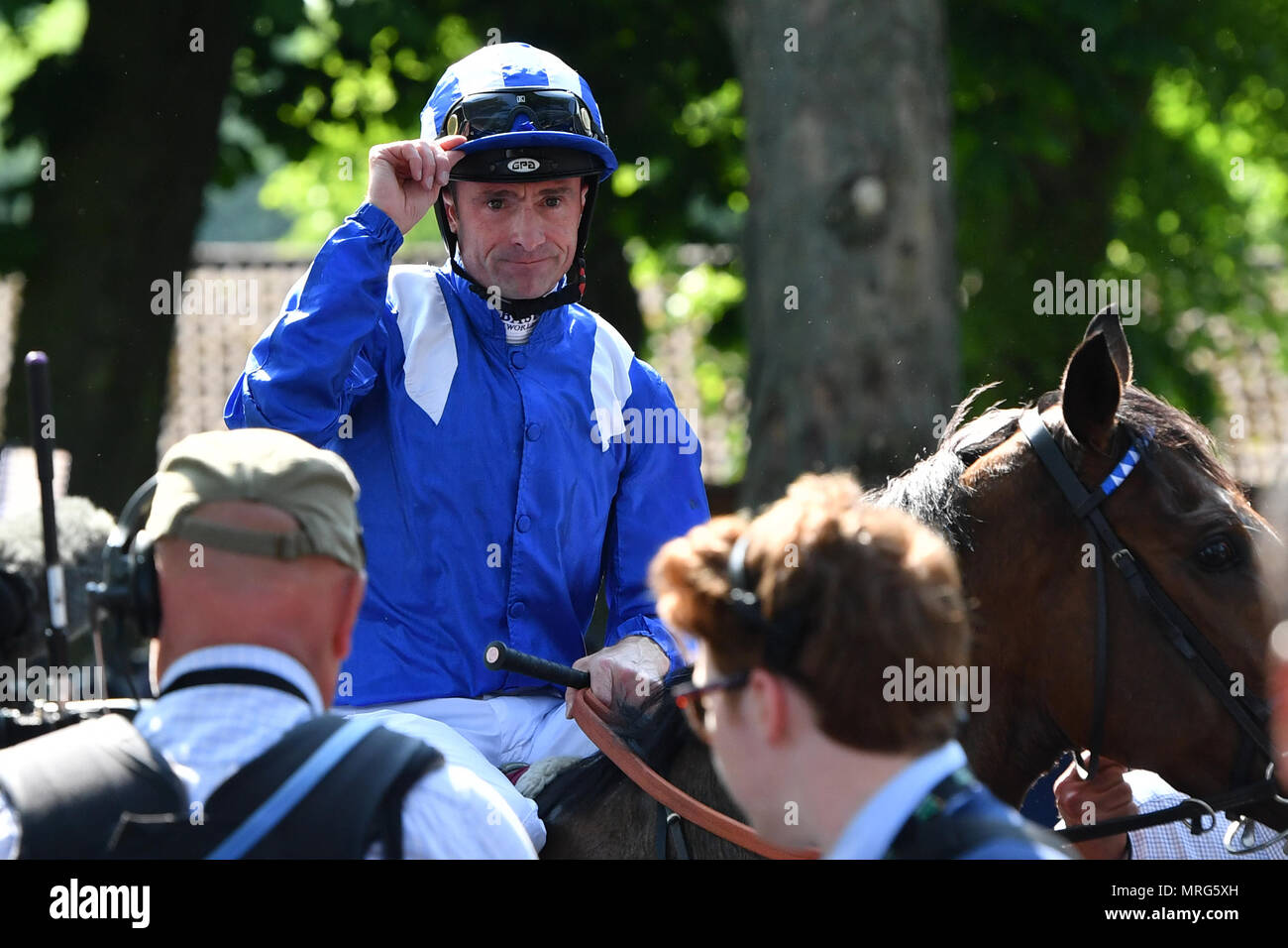Dane O'Neil rides Battaash back to the winners circle after winning the ...