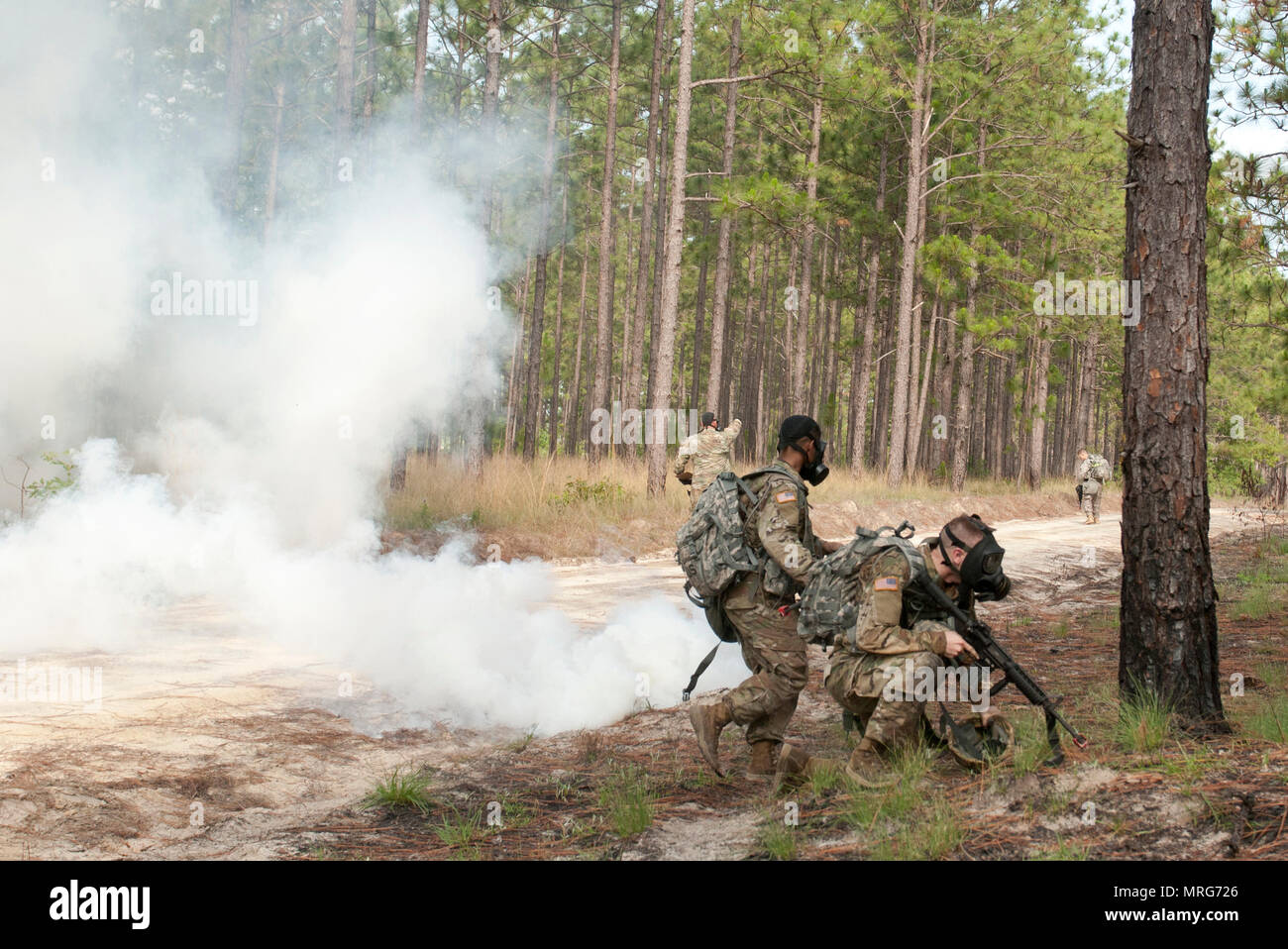 Army Reserve Warriors react to an ambush and chemical weapon attack as ...