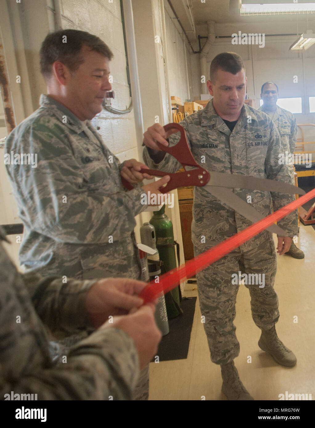 U.S. Air Force Col. Paul Oldham, 18th Mission Support Group commander ...