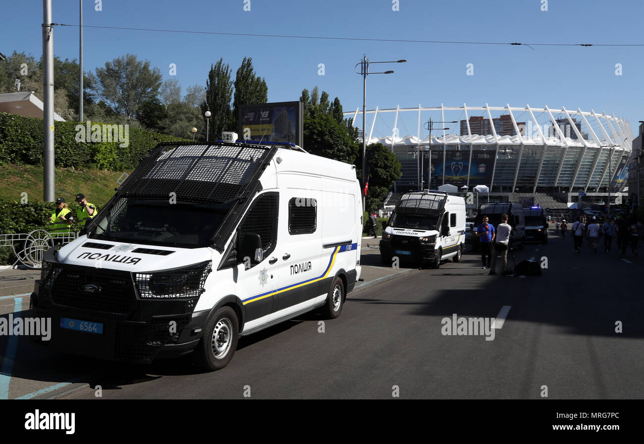 Police presence outside these stadium prior to the UEFA Champions ...