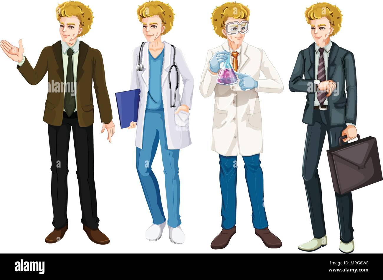 A Set of Male Occupation Uniform illustration Stock Vector Image & Art ...